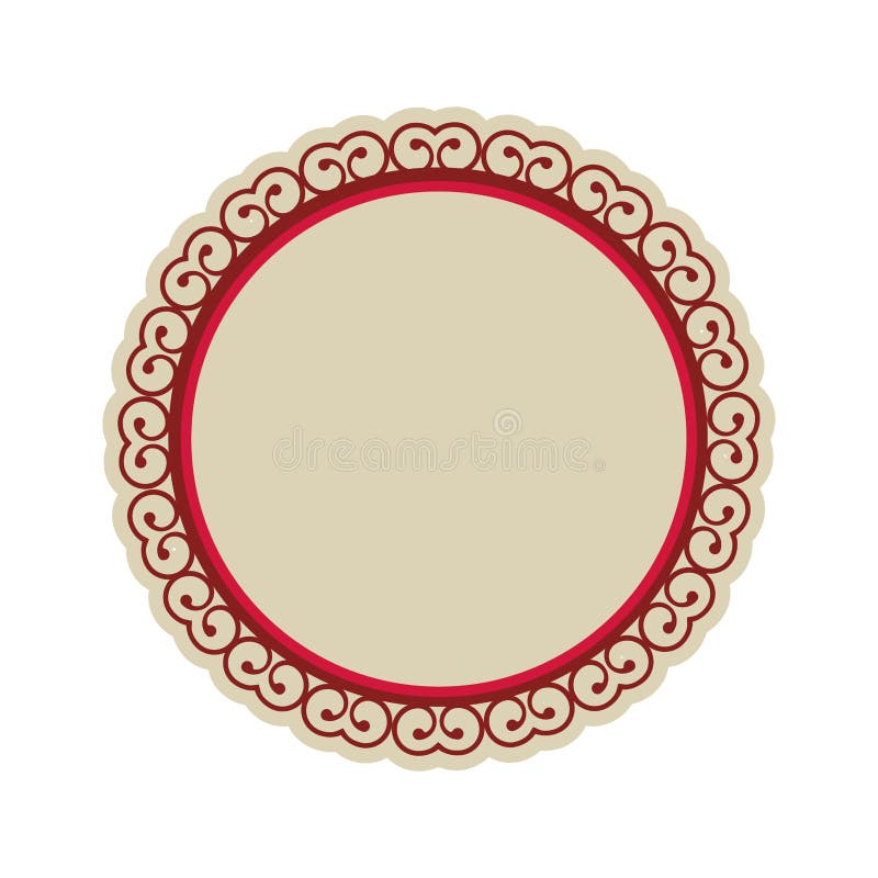 Embellished Emblem Icon Image Stock Vector - Illustration of label ...