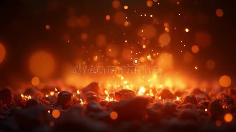 Ember Glow: Dynamic Background with Sparks and Flickering Light for ...