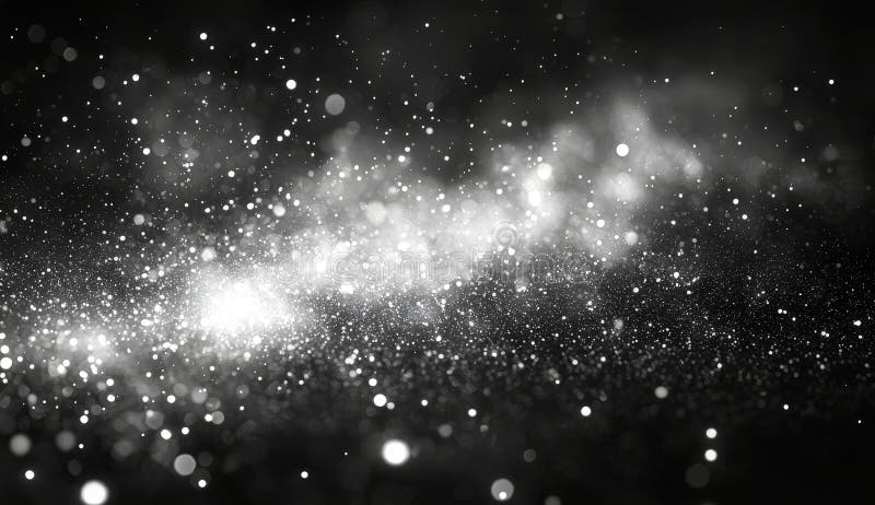 Ember-like Perfectly White Particles. Light with a Textured Fog Stock ...