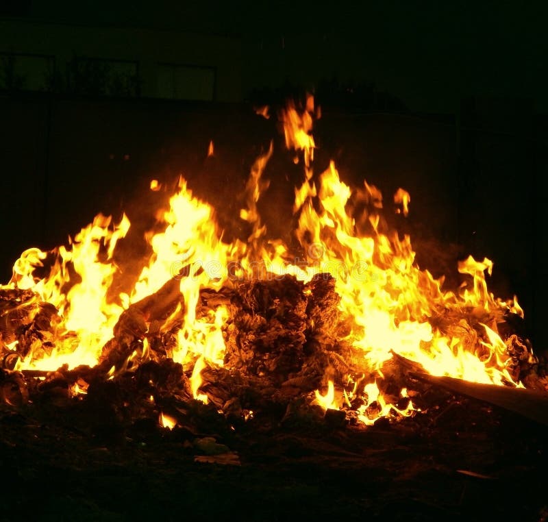 Embers Burning in Fire at Night Closeup Stock Photo - Image of bonfire ...
