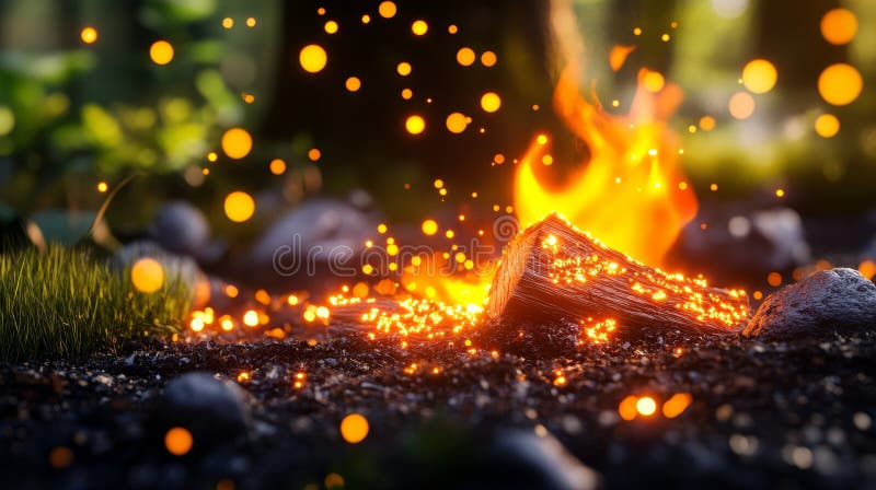 Embers of a Dying Campfire Warmth Tranquility Nature Embers and the End ...