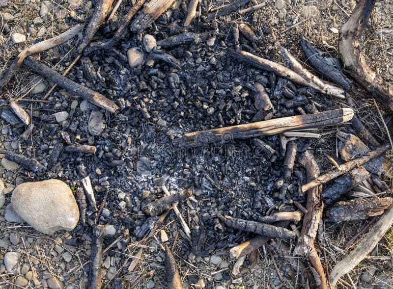 Embers of an extinct fire stock image. Image of abstract - 265666589