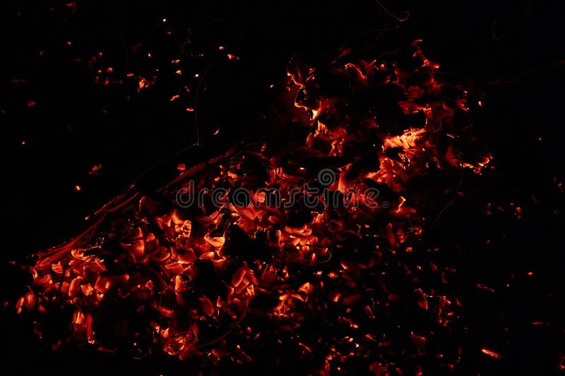 Embers from a fire stock image. Image of coloring, danger - 153264373