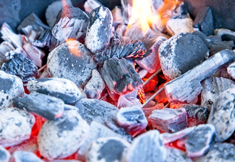 Embers of Fire for Barbecue Stock Photo - Image of charcoal, wood ...