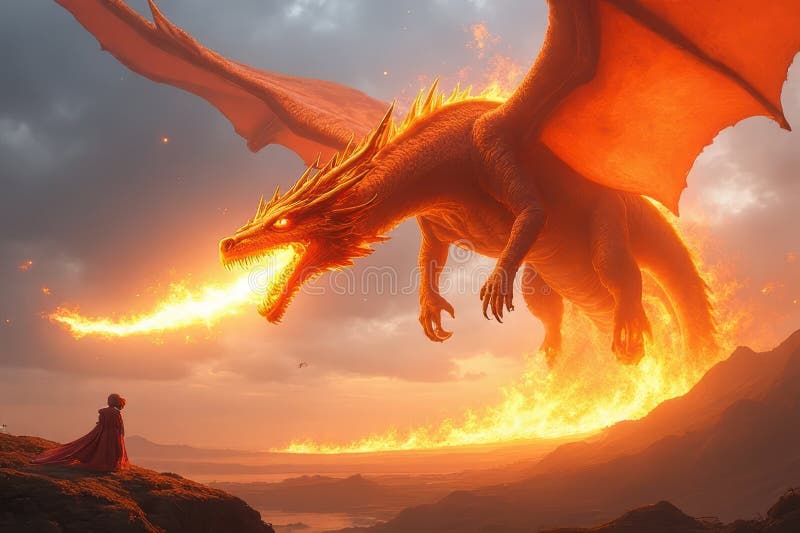 Embers of the Infernal Phoenix Stock Illustration - Illustration of ...