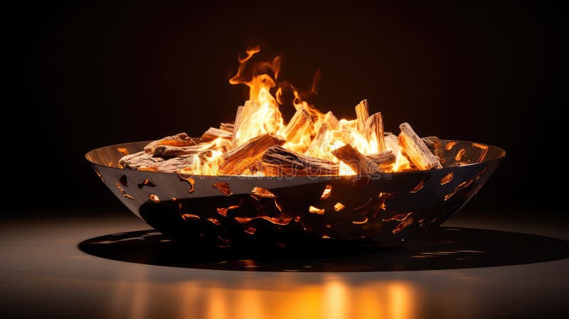 Embers metal fire stock illustration. Illustration of heat - 372685256