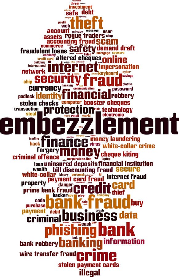 Embezzlement word cloud stock vector. Illustration of accounting ...