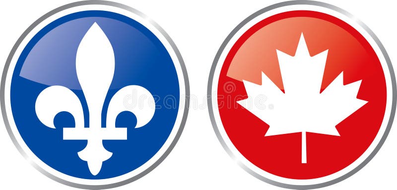 Emblème Du Québec Et Du Canada Illustration de Vecteur - Image: 33539299