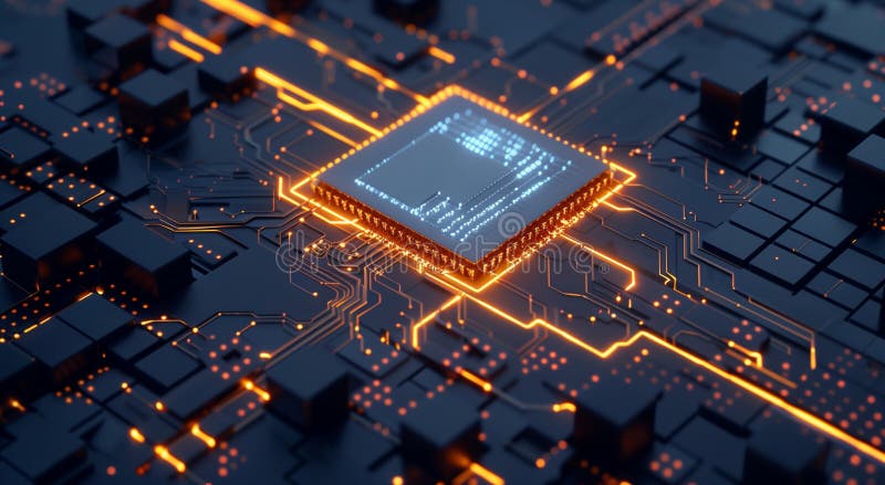 Circuit Constellation, Generative AI Stock Illustration - Illustration ...