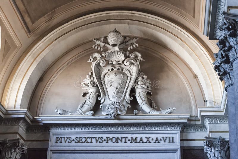 Embleem Van Paus Pius VI - Rome Redactionele Stock Afbeelding - Image ...