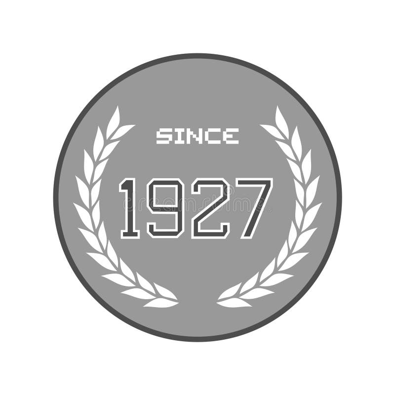 Since 1927 emblem stock vector. Illustration of wedding - 265879788