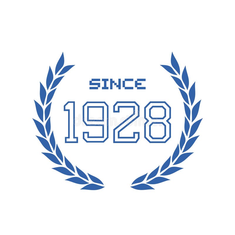 Since 1928 emblem stock vector. Illustration of invitation - 284096512