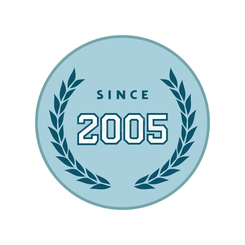 Since 2005 emblem stock vector. Illustration of word - 292580285