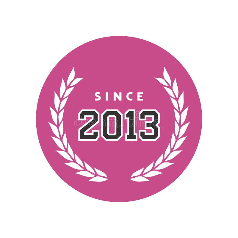 Since 2013 emblem stock vector. Illustration of event - 292580320