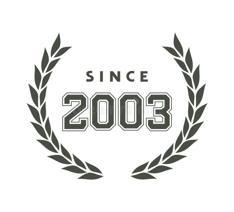 Since 2003 emblem stock vector. Illustration of champion - 314199472
