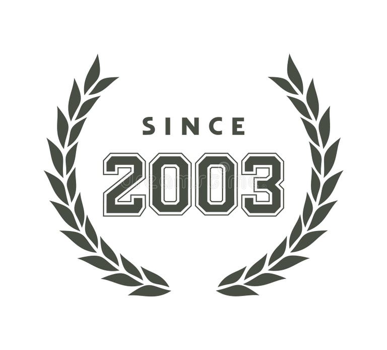 Since 2003 emblem stock vector. Illustration of champion - 314199472