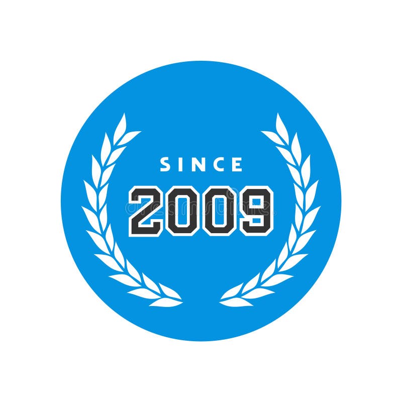 Since 2009 emblem stock vector. Illustration of symbol - 314199480
