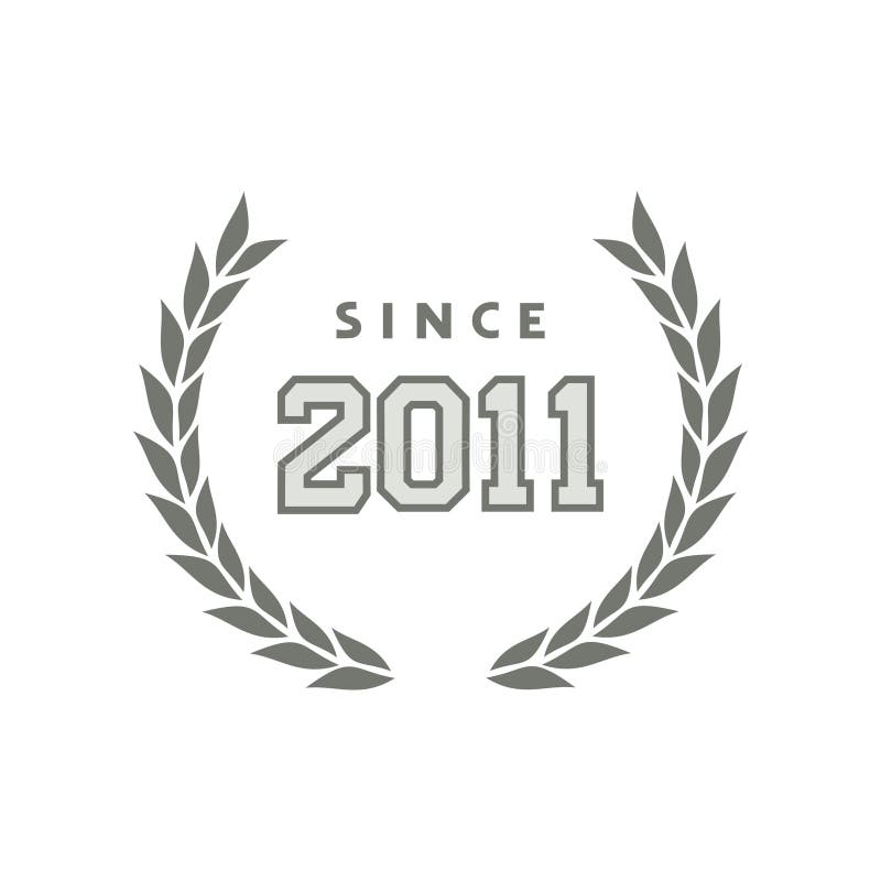Since 2011 emblem stock vector. Illustration of advertisement - 314199487