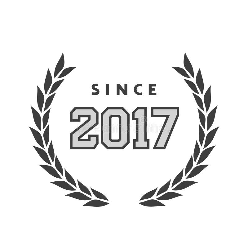 Since 2017 emblem stock vector. Illustration of congratulation - 314199503