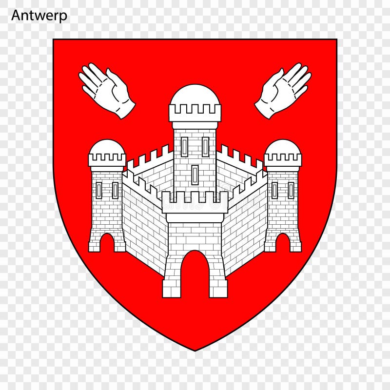 Emblem of Antwerp stock illustration. Illustration of heraldry - 130369366