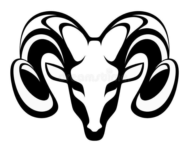 Emblem aries stock vector. Illustration of muzzle, black - 80437784