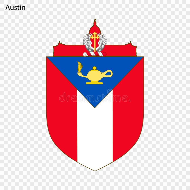 Emblem of Austin stock illustration. Illustration of cutout - 130374227