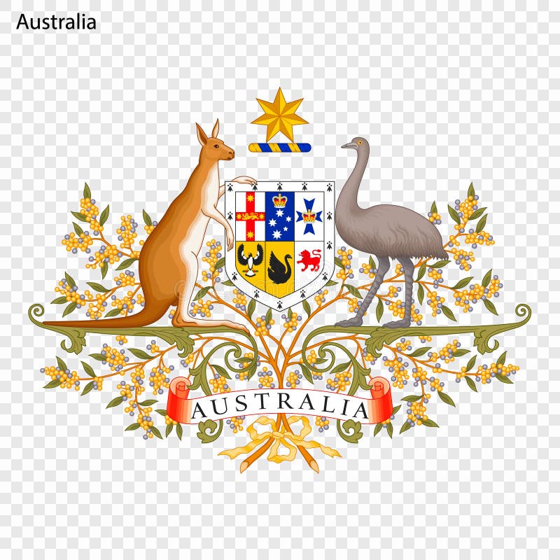 Emblem of Australia stock vector. Illustration of nation - 119551159