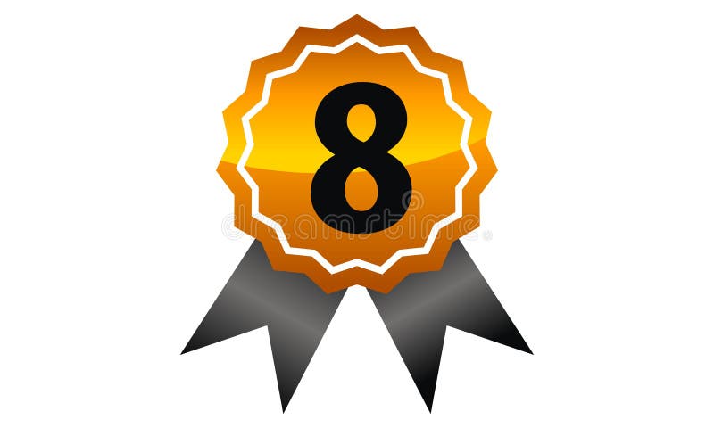 Emblem Best Quality Number 8 Stock Vector - Illustration of banner ...
