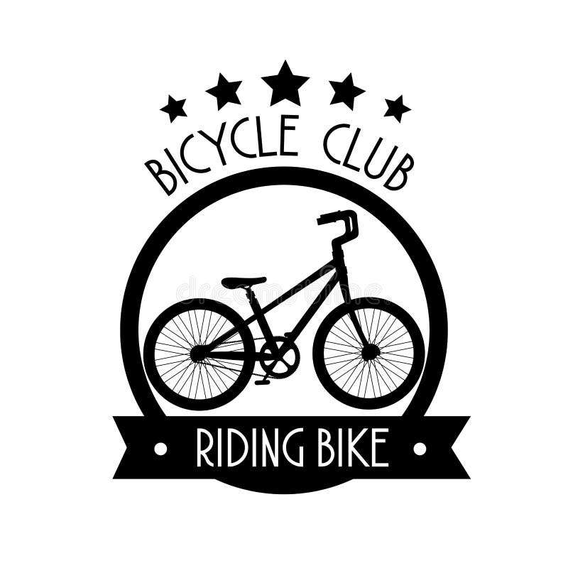 Emblem Bicycle Transport Club To Ride Stock Vector - Illustration of ...