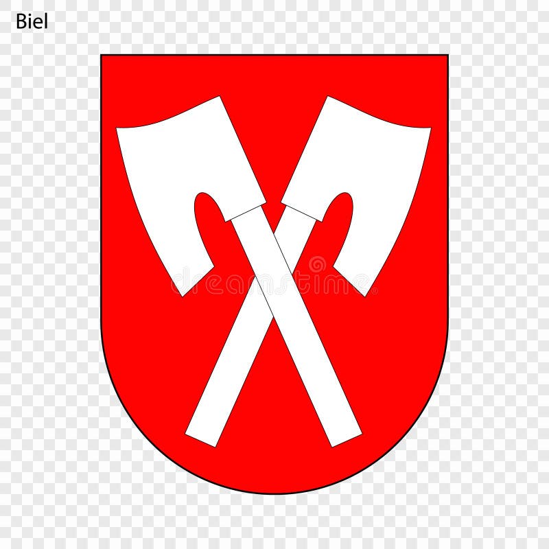 Emblem of Biel stock illustration. Illustration of graphical - 130372857