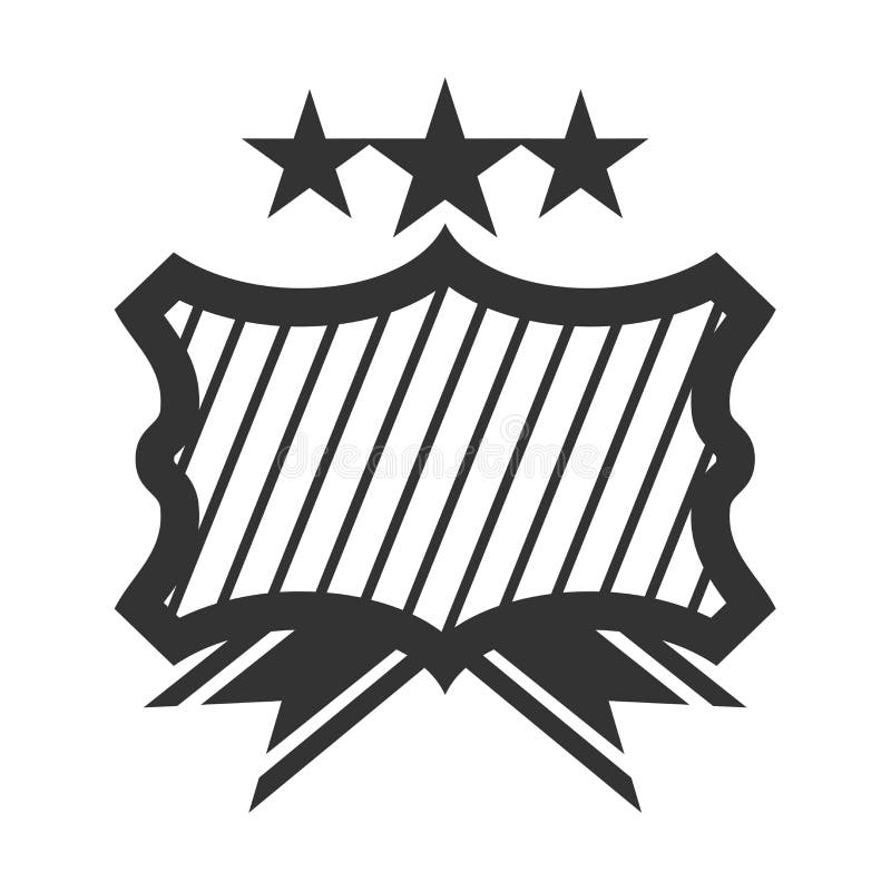 Emblem Blank Template Logo Icon Illustration Brand Identity Stock ...