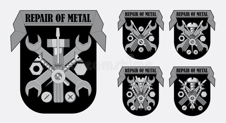 Icon of Bolts Nuts and Tools Stock Illustration - Illustration of bolts ...