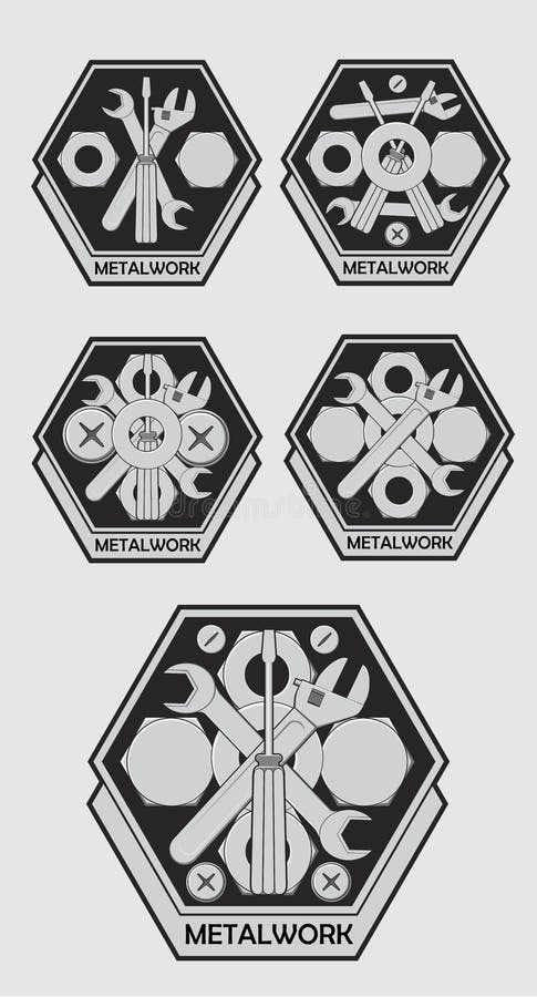 Icon of Bolts Nuts and Tools Stock Illustration - Illustration of nuts ...