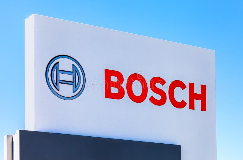 Emblem Bosch Against the Blue Sky Editorial Stock Photo - Image of ...