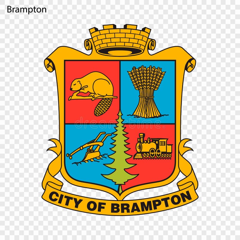 Emblem of Brampton stock illustration. Illustration of icon - 130369954