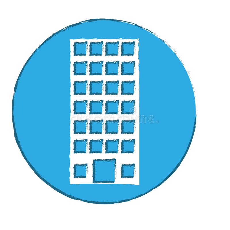 Emblem Building Line Sticker Image Stock Illustration - Illustration of ...