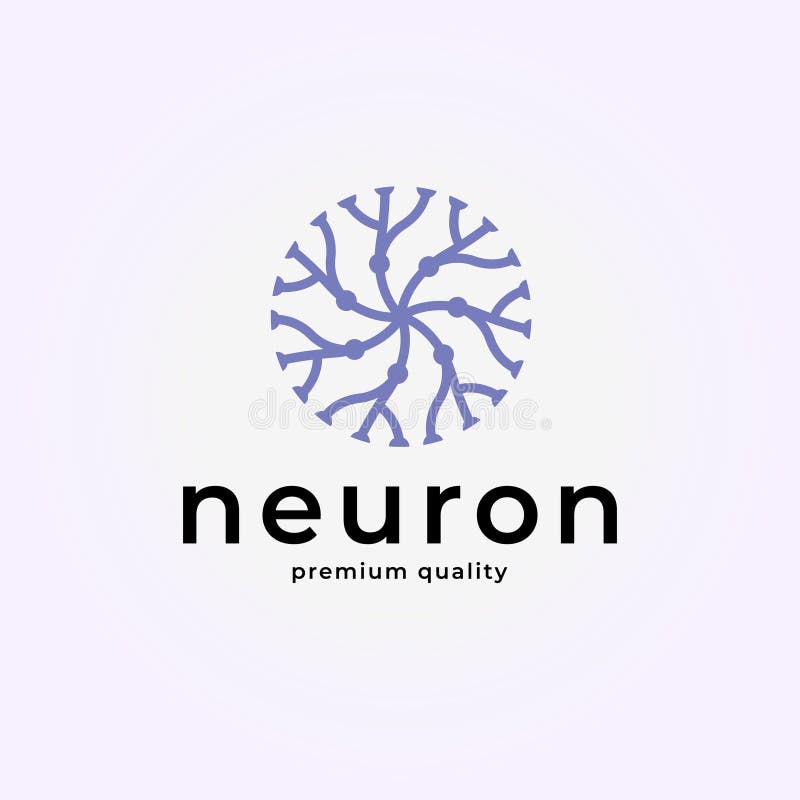 Emblem Circle Abstract Neuron Logo for Medical Idea Design, Brain Icon ...