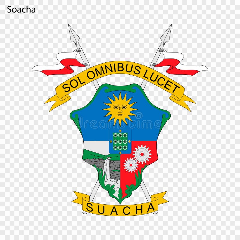 Emblem City of Colombia stock illustration. Illustration of lion ...