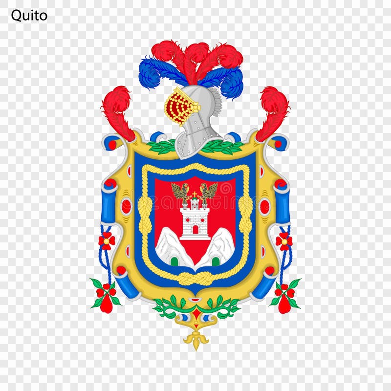 Emblem of Ecuador stock vector. Illustration of banner - 119551031