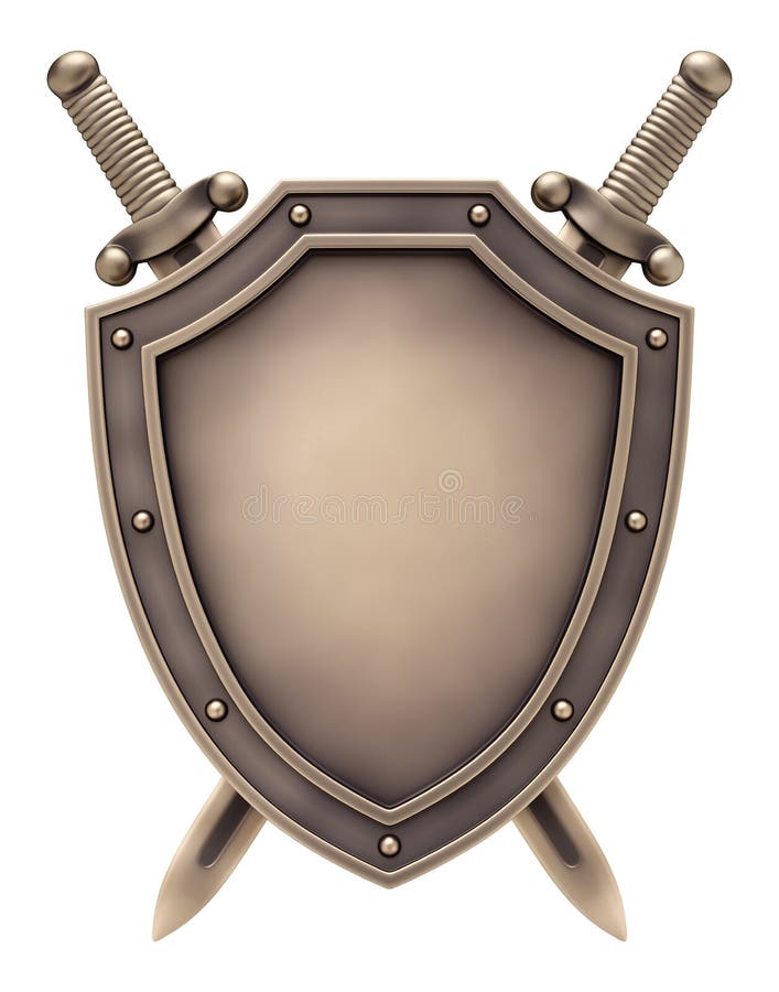 Two Crossed Swords Behind Shield Stock Illustrations – 19 Two Crossed ...