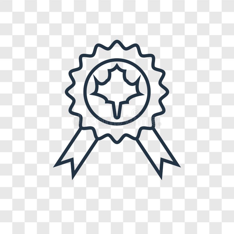 Emblem Concept Vector Linear Icon Isolated on Transparent Background ...