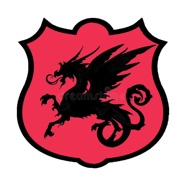Crest of the Black Dragon Clan Stock Illustration - Illustration of ...