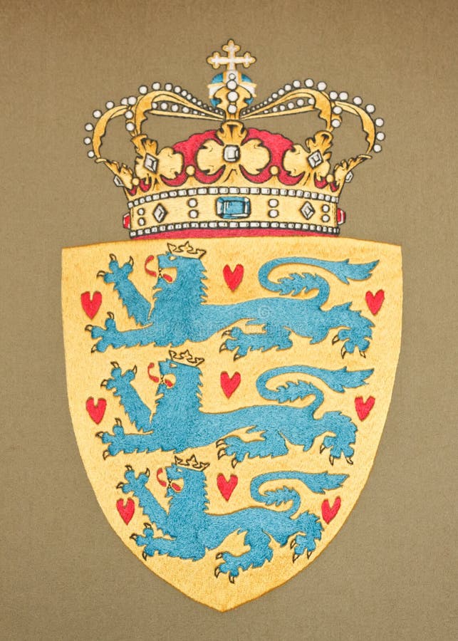 Emblem of Danemark stock photo. Image of decorative, design - 21599864