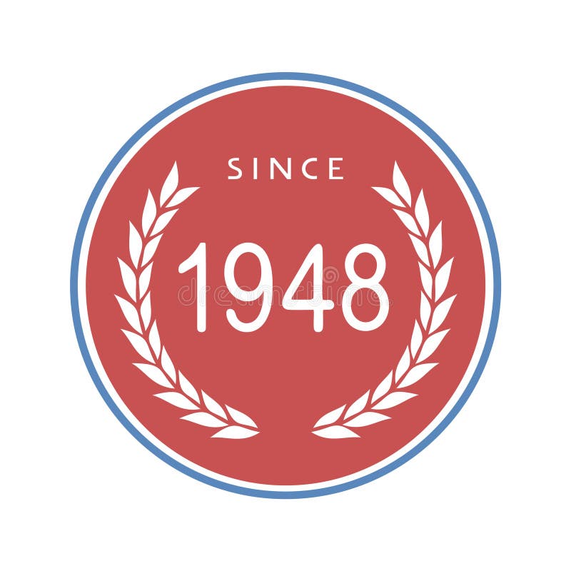 Since 1948 emblem design stock vector. Illustration of icon - 314199399
