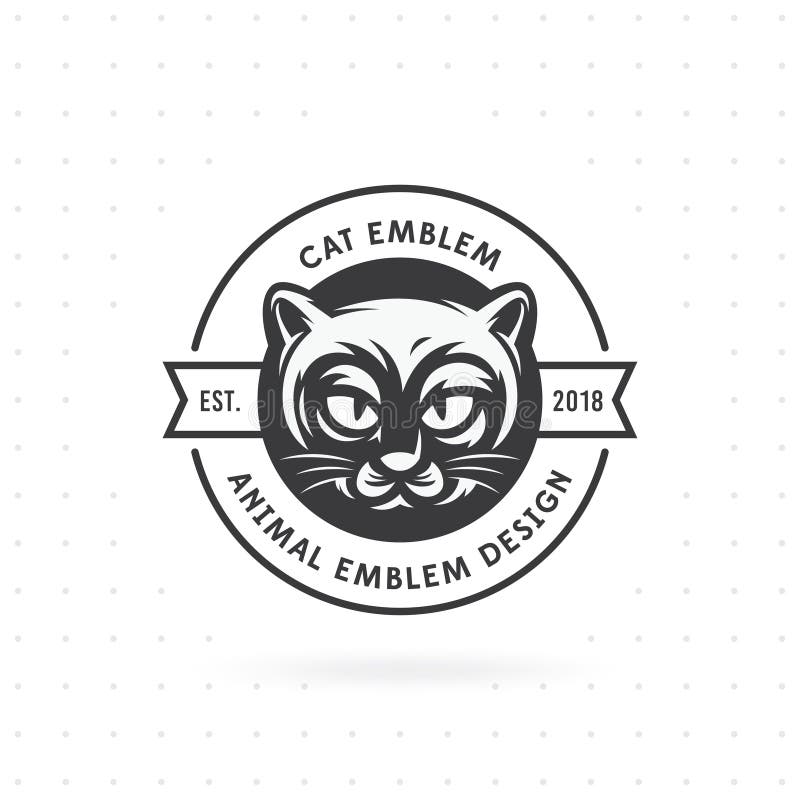 Cat Face Logo - Vector Illustration Stock Vector - Illustration of logo ...