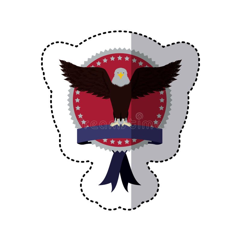 Emblem eagle sign icon stock illustration. Illustration of national ...