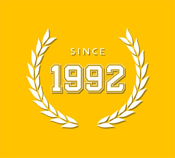 Since 1992 Emblem Elegant Sign Stock Vector - Illustration of ...