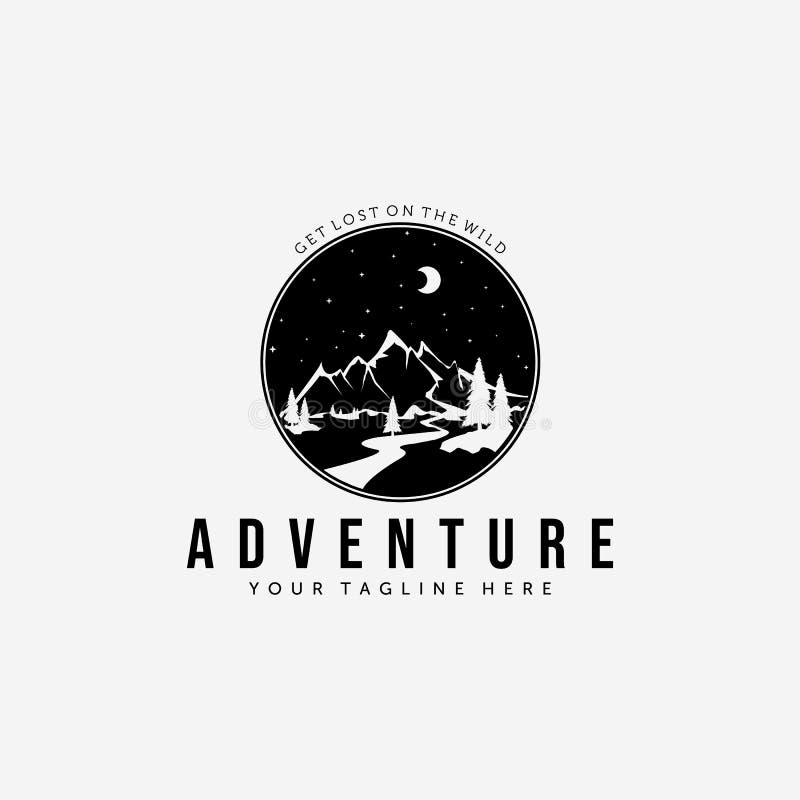 Emblem Explore Mountain Logo Vector Design Illustration Vintage Icon ...