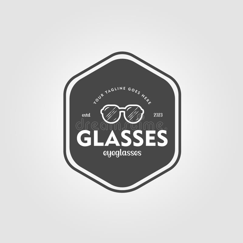 Emblem of Eyeglasses Vintage Logo Icon Design Illustration Vector Stock ...