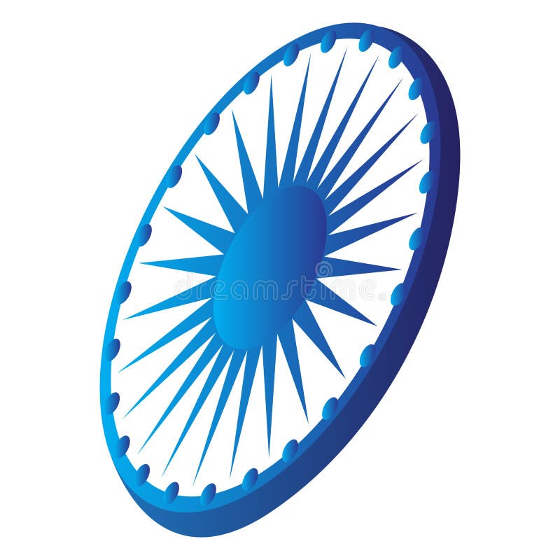 Emblem of the Flag of India Stock Vector - Illustration of chakra, pole ...